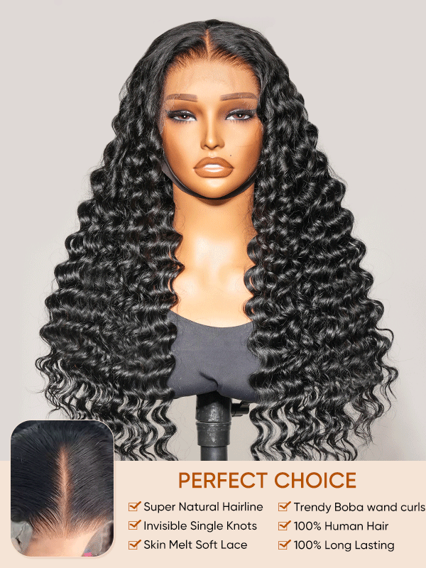 Bouncy Boba Wand Curls On Wig Pre-Plucked 7x5 13x4 Wigs - Wiggins Hair