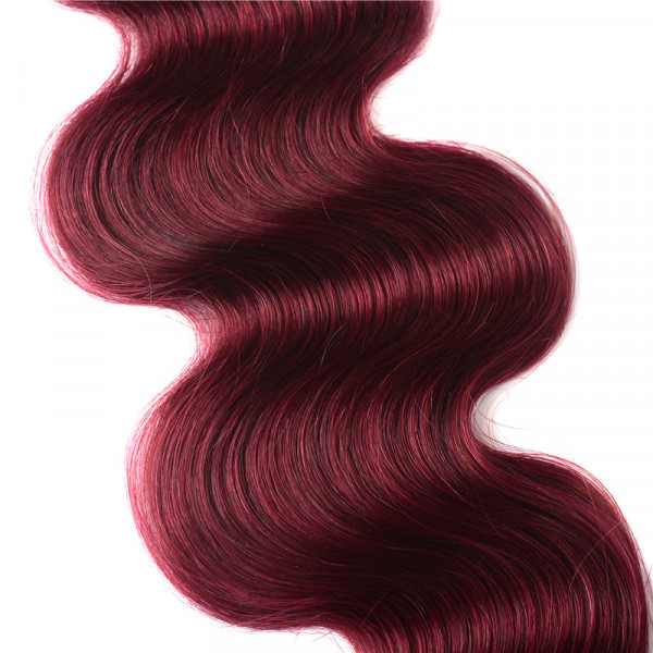 Human Hair Color 99J Burgundy Virgin Hair Body Wave 3 Bundles - Wiggins ...