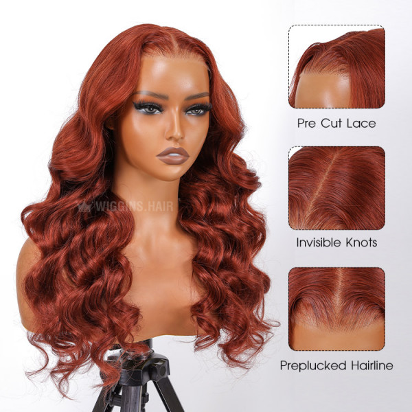 Maple Red Lace Front Wig Body Wave Glueless Red Wigs - Wiggins Hair ...