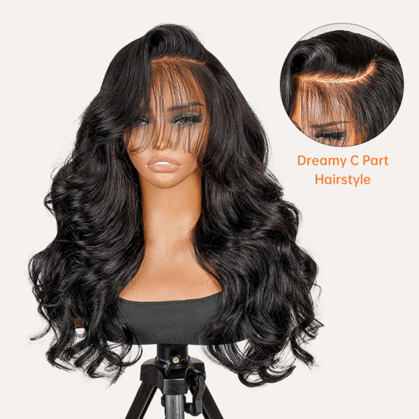 Pre-Styled C Part Wig With Layered Curls HD 13x4 Wigs 250% Density ...