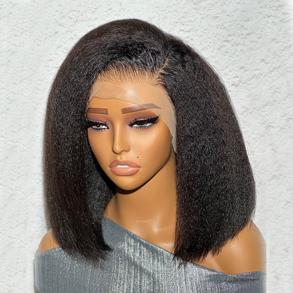 Body Wave Short 13*4 Lace Front Human Hair Wigs 180% Density Bob Wig ...