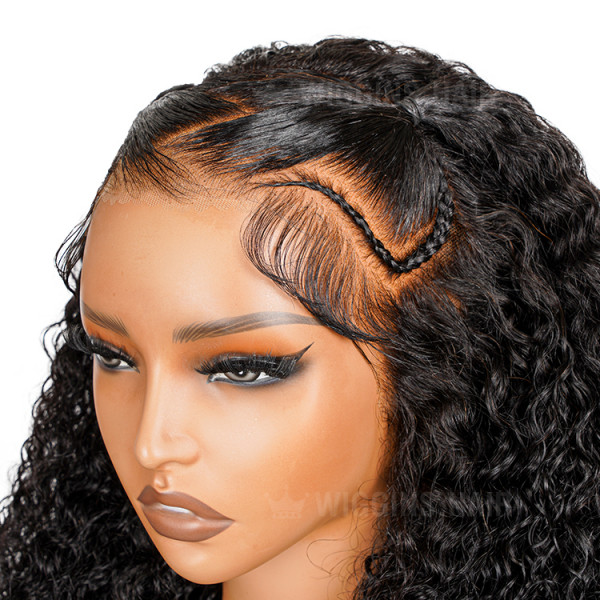 250% Density Popping Curls Pre-Styled Wigs Braided Hairstyle - Wiggins Hair