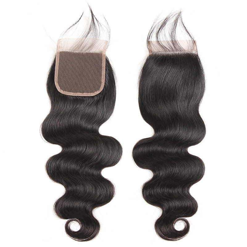 WIGGINS HAIR Body Wave Hair Closure Three part Middle Part and Free ...