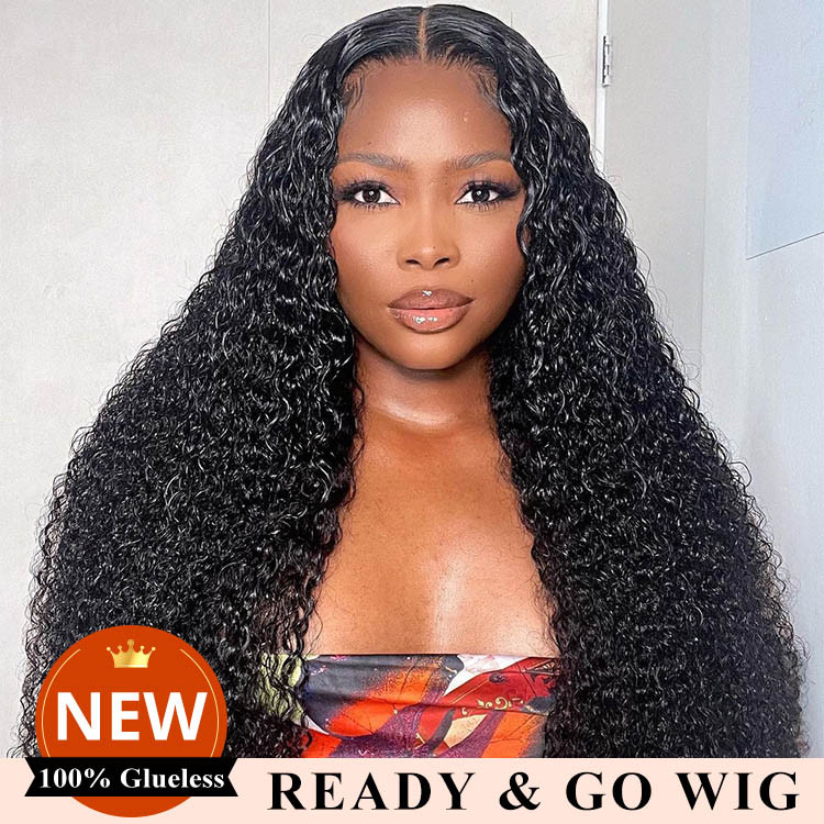 Ready And Go Wig-Transparent Pre Cut Curly 5x5 Glueless Wigs - Wiggins Hair
