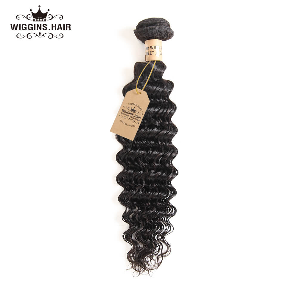 WIGGINS HAIR Virgin Hair Deep Wave Human Virgin Hair 1 Bundle - Wiggins ...