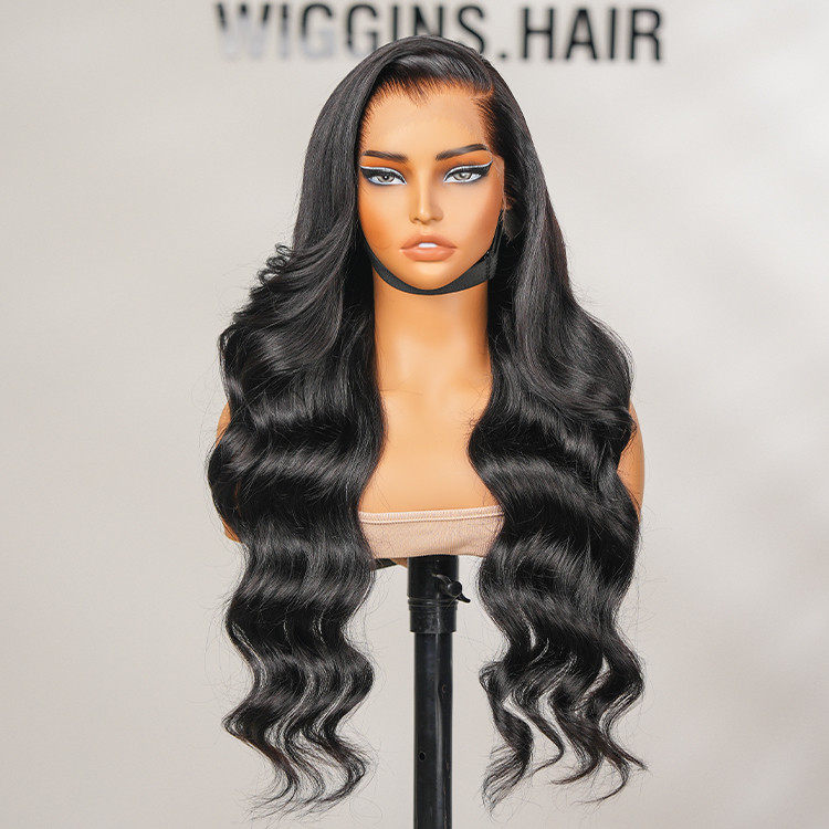 Custom M-shaped Hairline Pre-styled Body Wave 13x4 HD Lace Front Wig ...