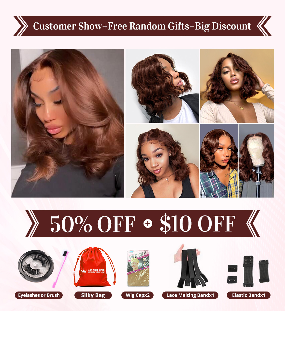 Body Wave Brown Bob Lace Front Wigs Human Hair - Wiggins Hair