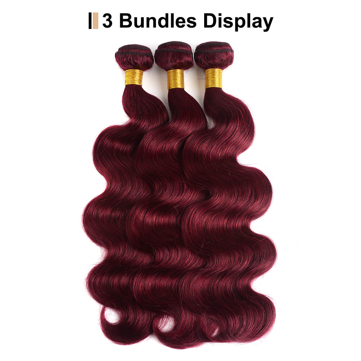 #99J Color Body Wave 3 Bundles With Closure Black Women Hair Weave ...
